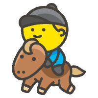 black horse running emoji