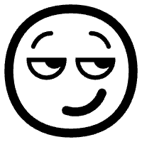 smirkling face