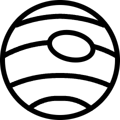 pluto planet line art