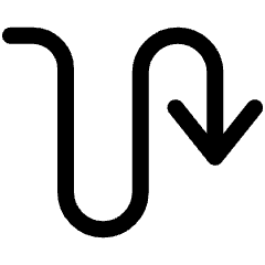 Diagram Wave Down Large Head icon PNG and SVG Download | Streamline