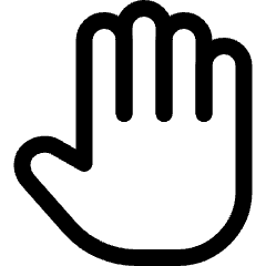 hand outline stop