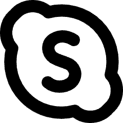 skype black icon