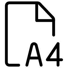 Paper Sizes A4 icon PNG and SVG Download | Streamline