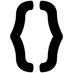 curly brackets logo
