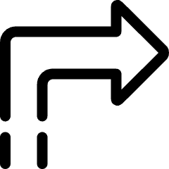 Diagram Arrow Dash Corner Point Right icon PNG and SVG Download ...