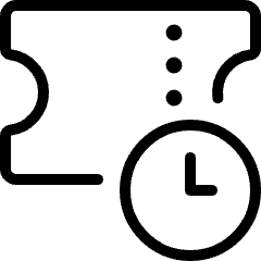 Ticket Clock icon PNG and SVG Download | Streamline