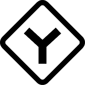 y intersection sign