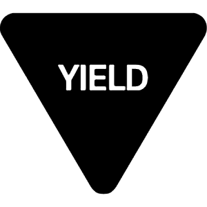 yield sign coloring page