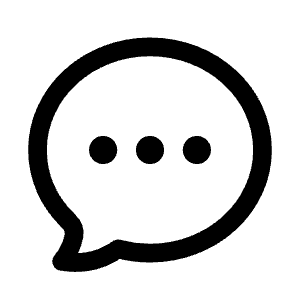 white chat bubble icon