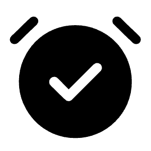 Alarm On Fill icon from Rounded Fill - Material Symbols Set | Free ...