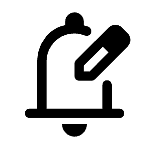 Edit Notifications icon from Rounded Line - Material Symbols Set | Free ...