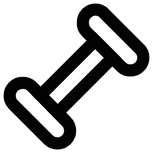 dumbbell icon text