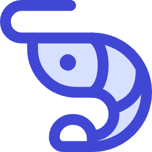 shrimp icon text