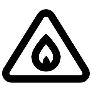 flame triangle symbol