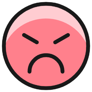 mad smiley face text