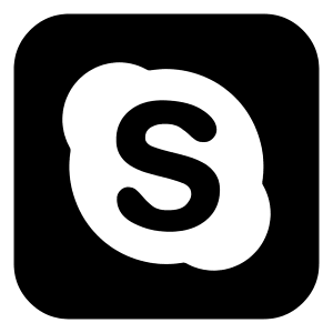 skype black icon