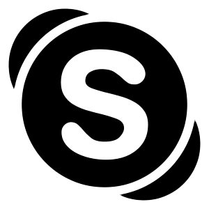 skype black icon