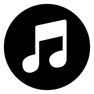 itunes logo png white