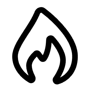 flame icon text