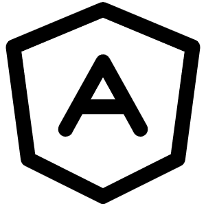 angular logo white