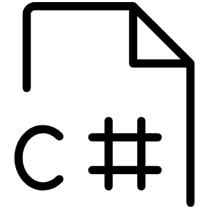 File C Sharp Thin icon from Phosphor Thin Set | Free Download as SVG ...