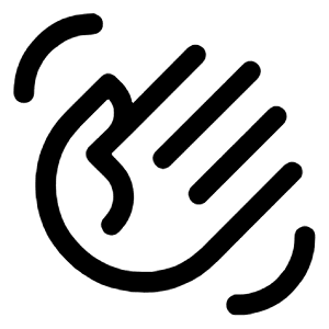 Waving Hand icon from Rounded Line - Material Symbols Set | Free ...