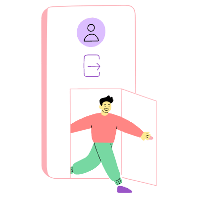 Logged Out 2 Illustration | Customize SVG, PNG, PDF | Streamline 4.0