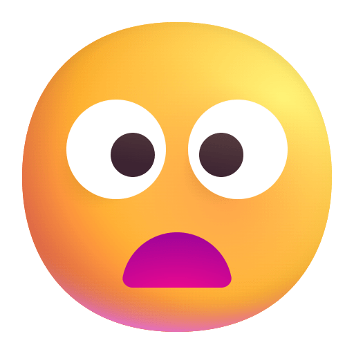 Frowning Face With Open Mouth Color emoji from Fluent Emoji Color Set ...