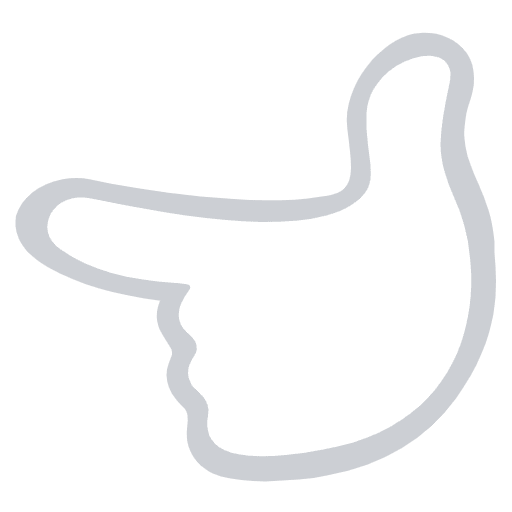 hand pointing icon text