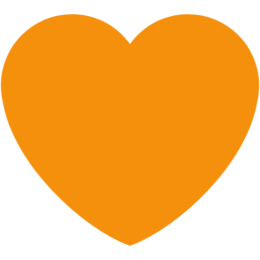 orange background heart