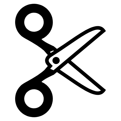 sideways scissors emoji