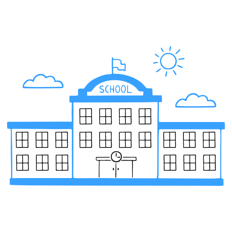school illustration simple
