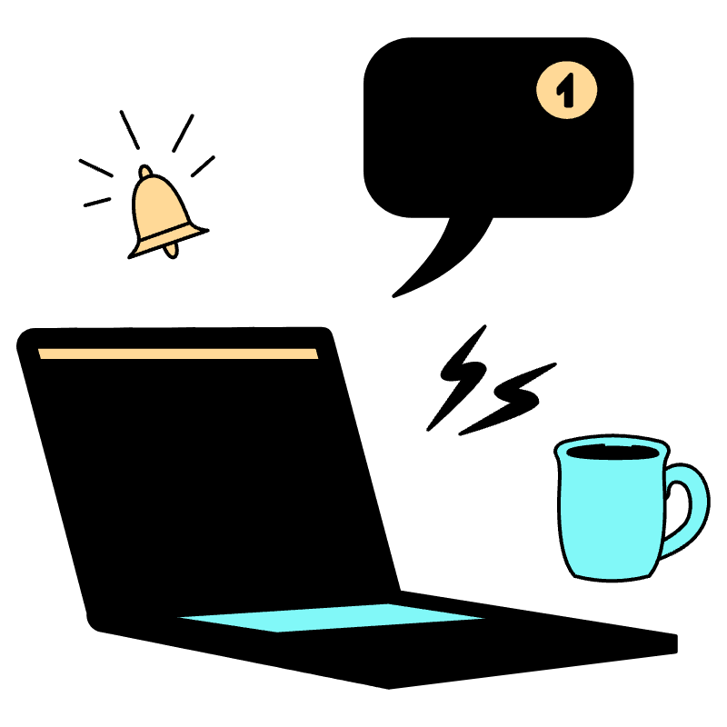 Product Receive A Notification illustration PNG and SVG Download ...