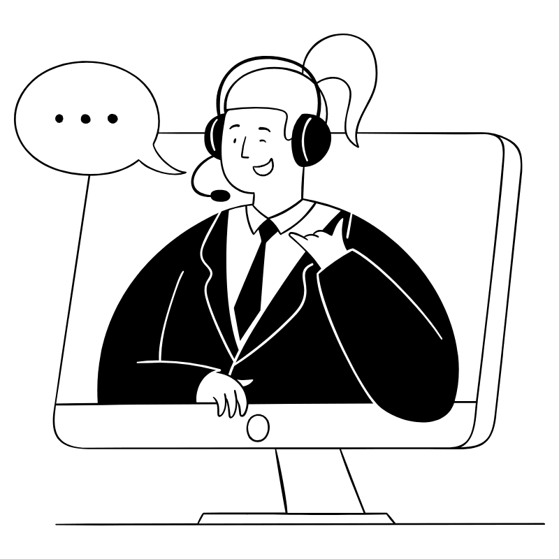 DIGITAL CALL CENTER 2 illustration PNG and SVG Download | Streamline