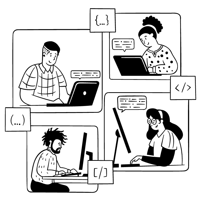 Modular Coding 3 illustration - Free Download PNG & SVG | Streamline