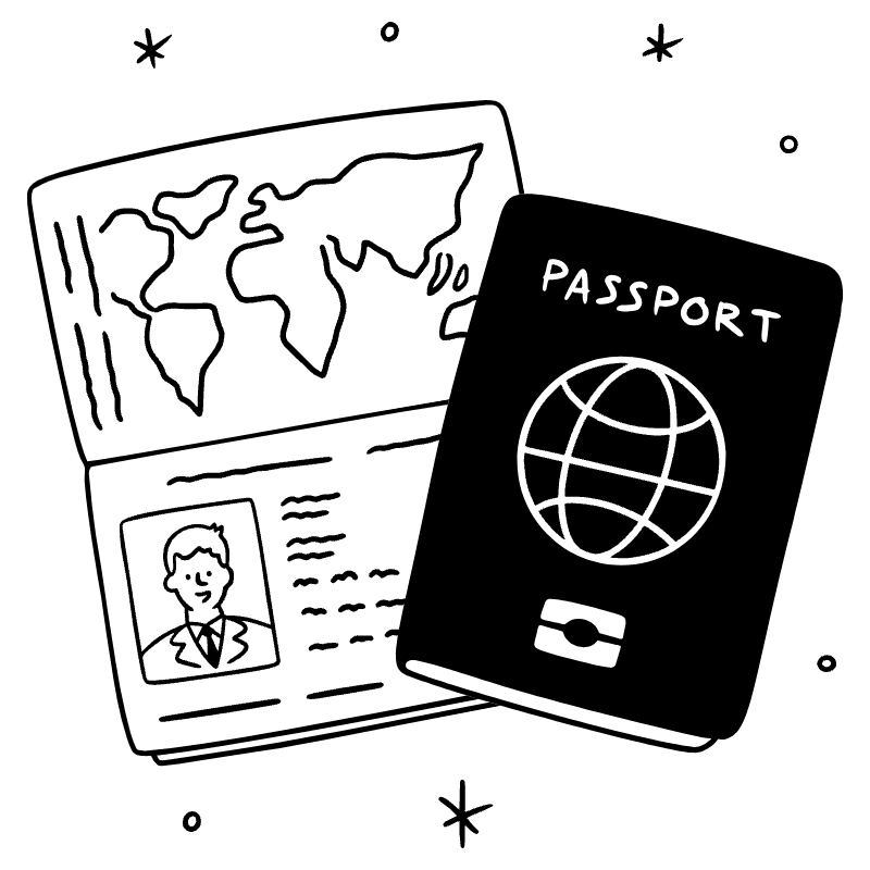 passport coloring picture